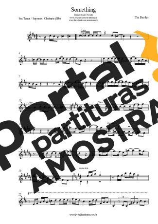 Something - The Beatles - Partitura para Clarinete (Bb)